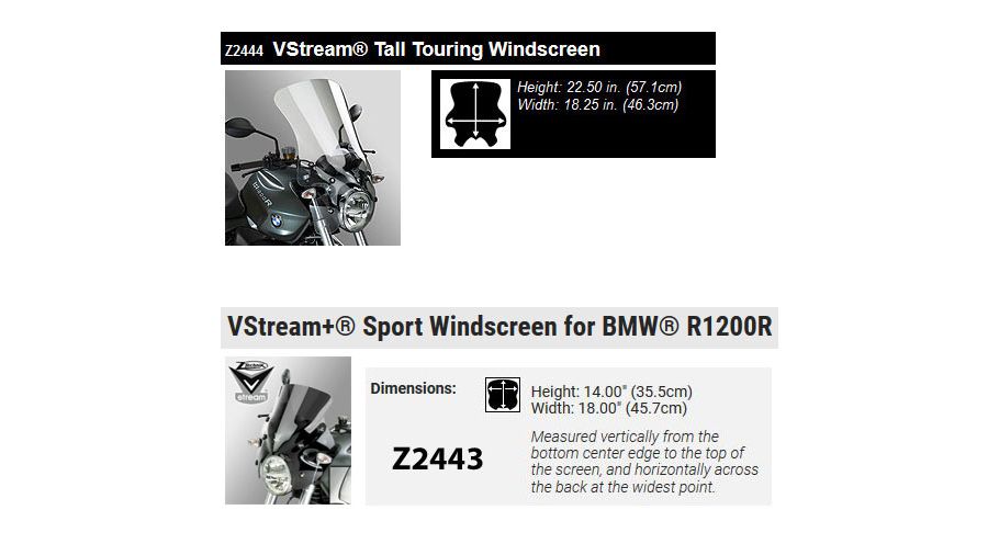 ZTechnik Windschild V-Stream für BMW R1200R 2011-2014 | Motorradzubehör ...